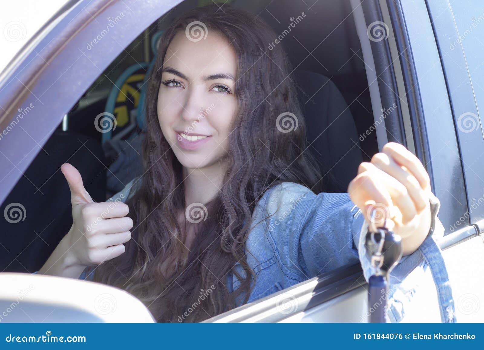 Young Woman Driving Her Car. Attractive Young Girl Driver in New Car ... Young Woman Driving Her Car. Attractive Young Girl Driver in New Car ...