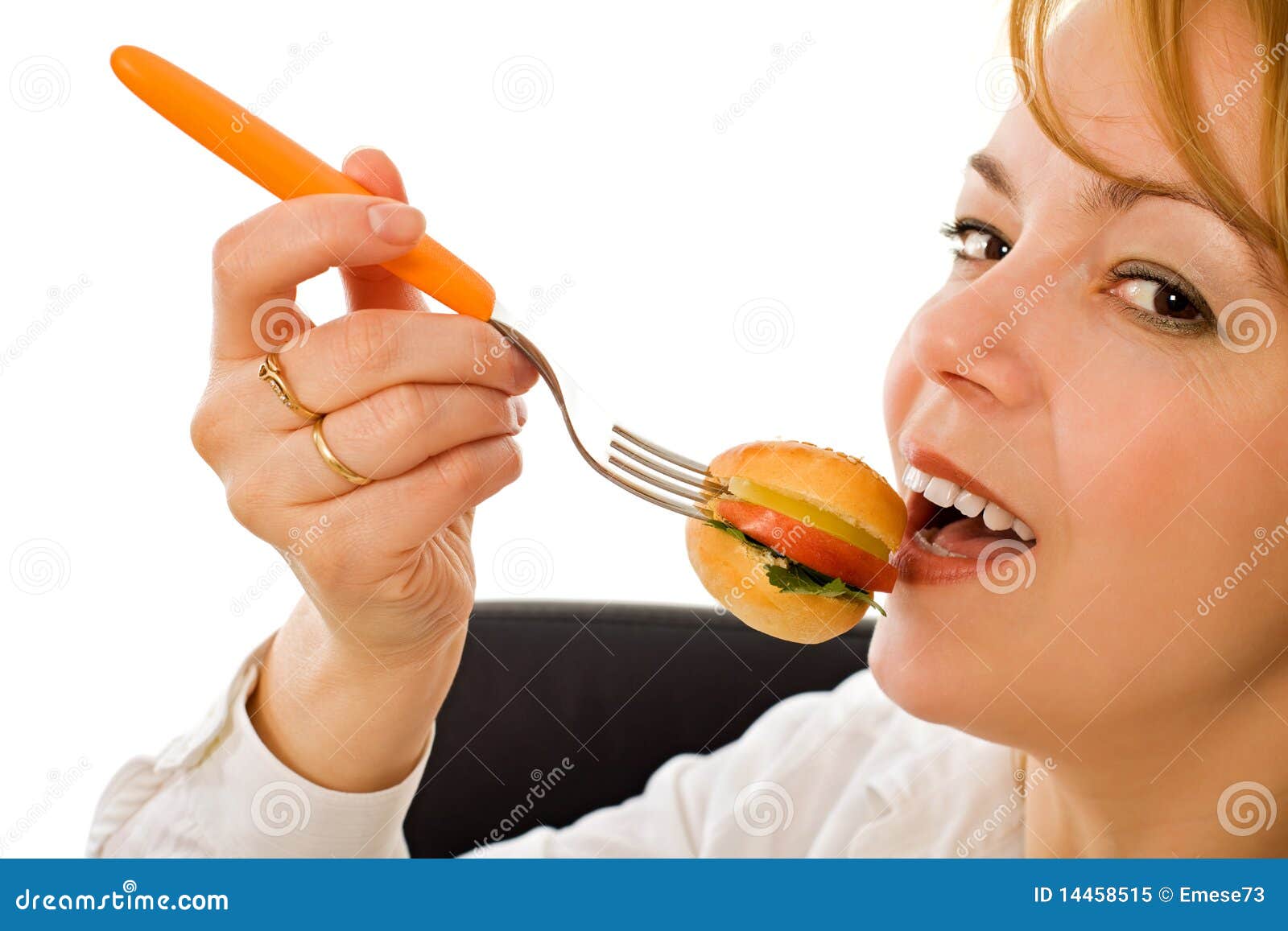 Young woman eating stock image. Image of people, beautiful - 14458515