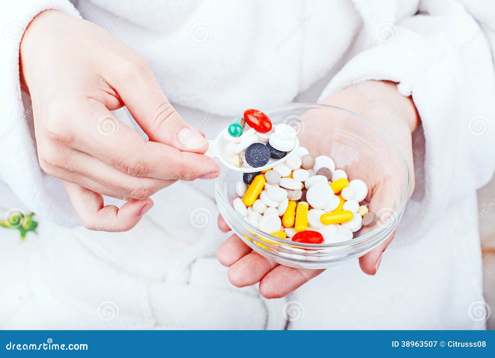 Young woman eating pills stock image. Image of hold, people - 38963507