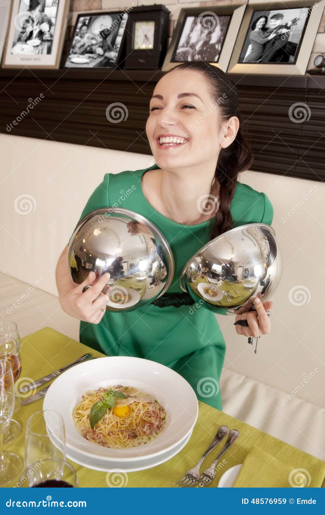 Young Woman Eating Spaghetti Stock Image - Image of lifestyle, food ...