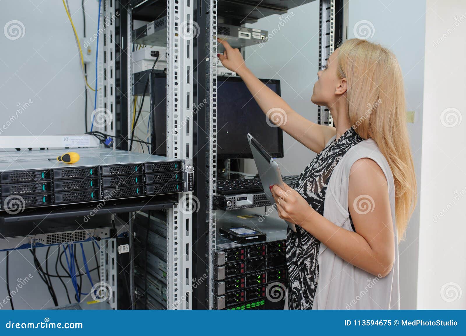 Server Racks In Computer Network Security Server Room Data Center ...