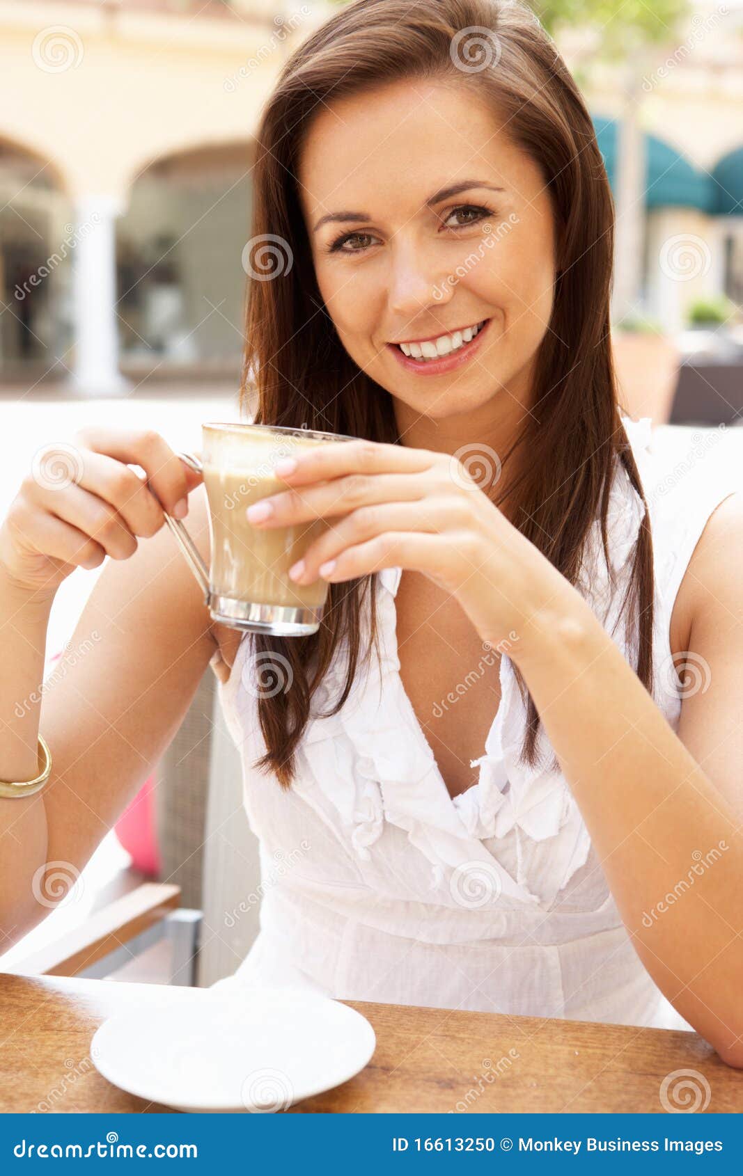 Young Woman Enjoying Cup of Coffee Stock Photo - Image of woman ...