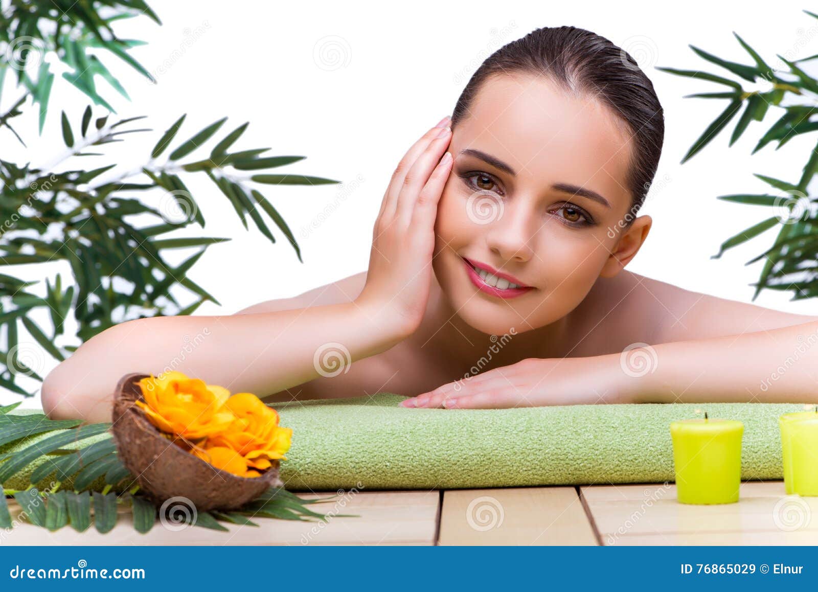 The Young Woman Enjoying Spa Treatment Stock Image - Image of dayspa ...