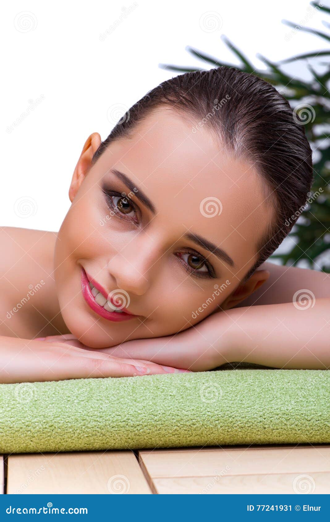 The Young Woman Enjoying Spa Treatment Stock Image - Image of ...