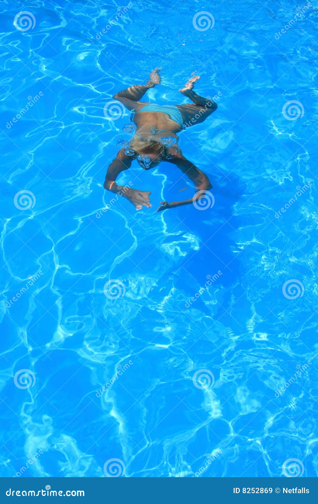 Young Woman Enjoying a Swimming Pool Stock Image - Image of person ...