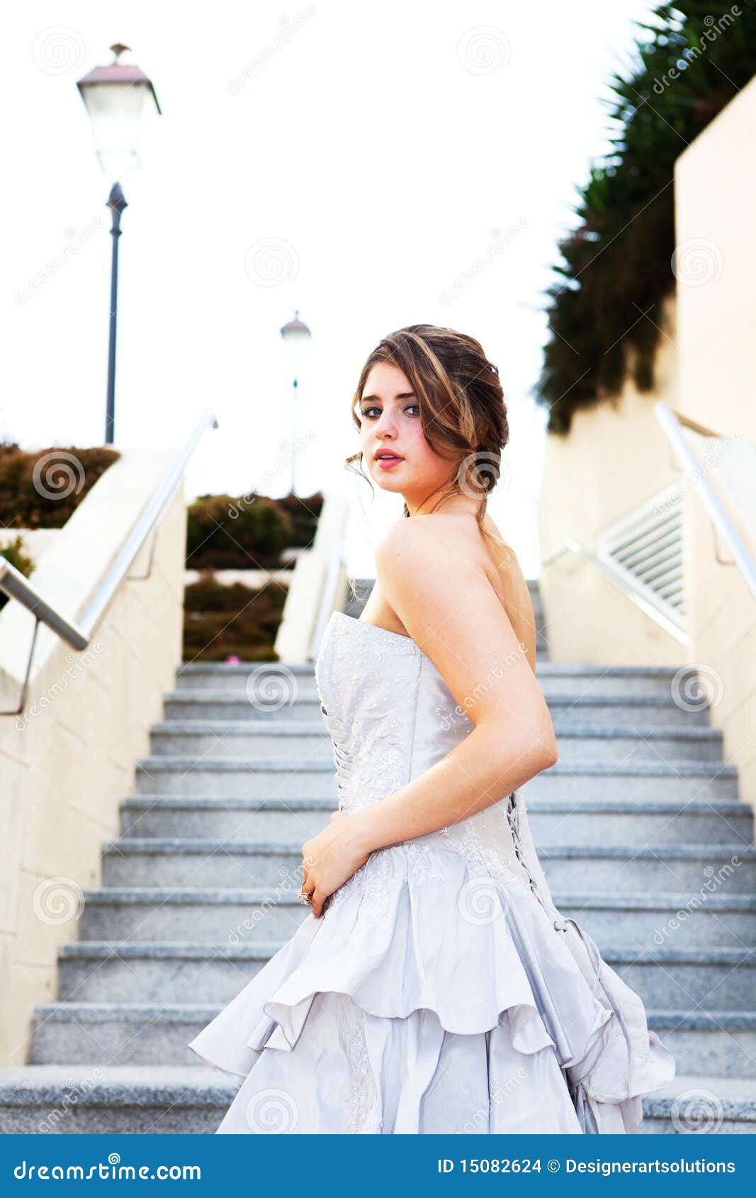 Young Woman in Evening Gown Stock Photo - Image of gorgeous, person ...