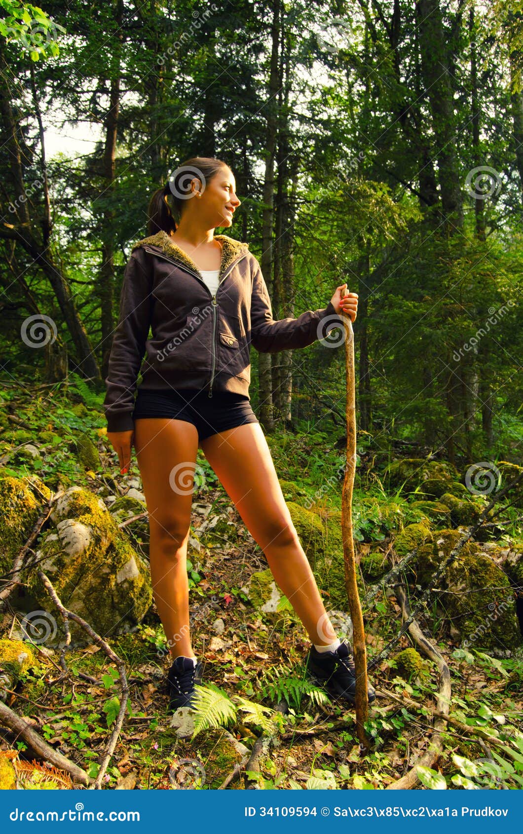 Young Woman Exploring the Nature Stock Photo - Image of happiness, lady ...