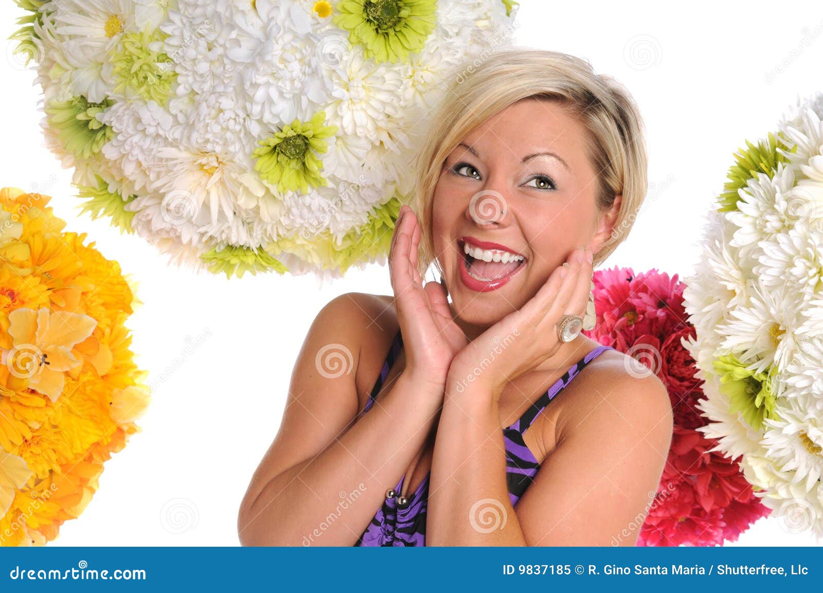 Young Woman Expressing Happiness Stock Image - Image of girl, female ...