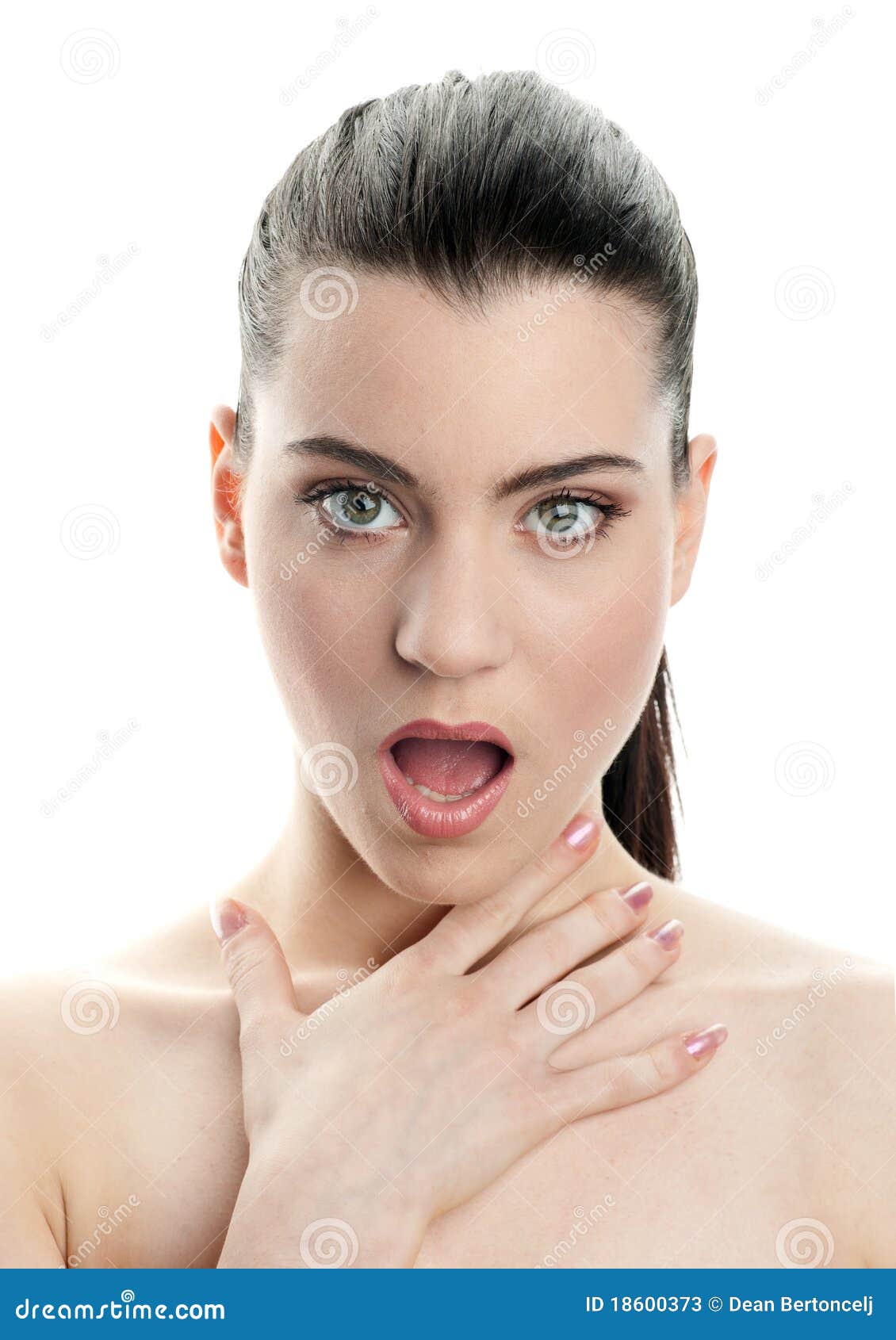 Young woman expression stock image. Image of surprised - 18600373