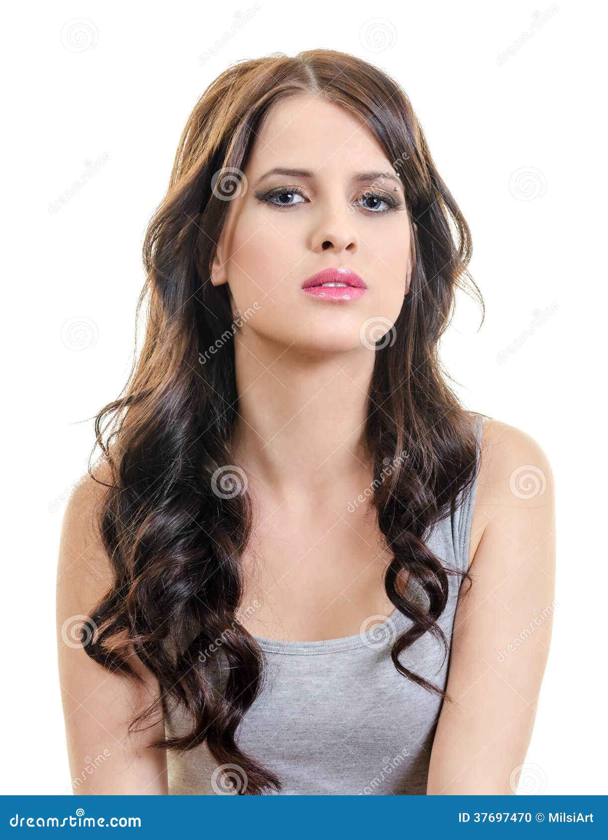 Young Woman Eye Contact stock photo. Image of beautiful - 37697470