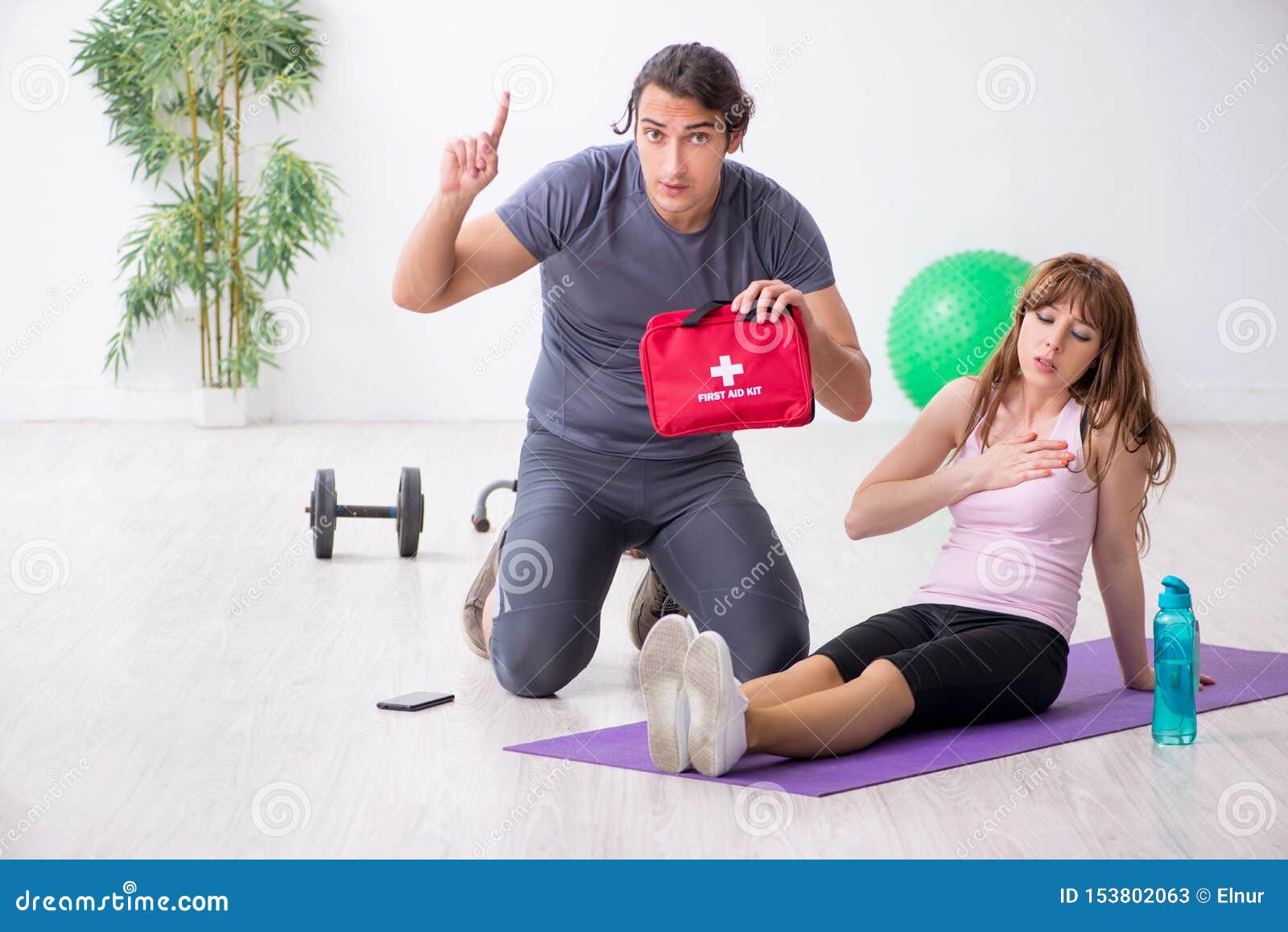 Young Woman Feeling Bad during Training in First Aid Concept Stock ...