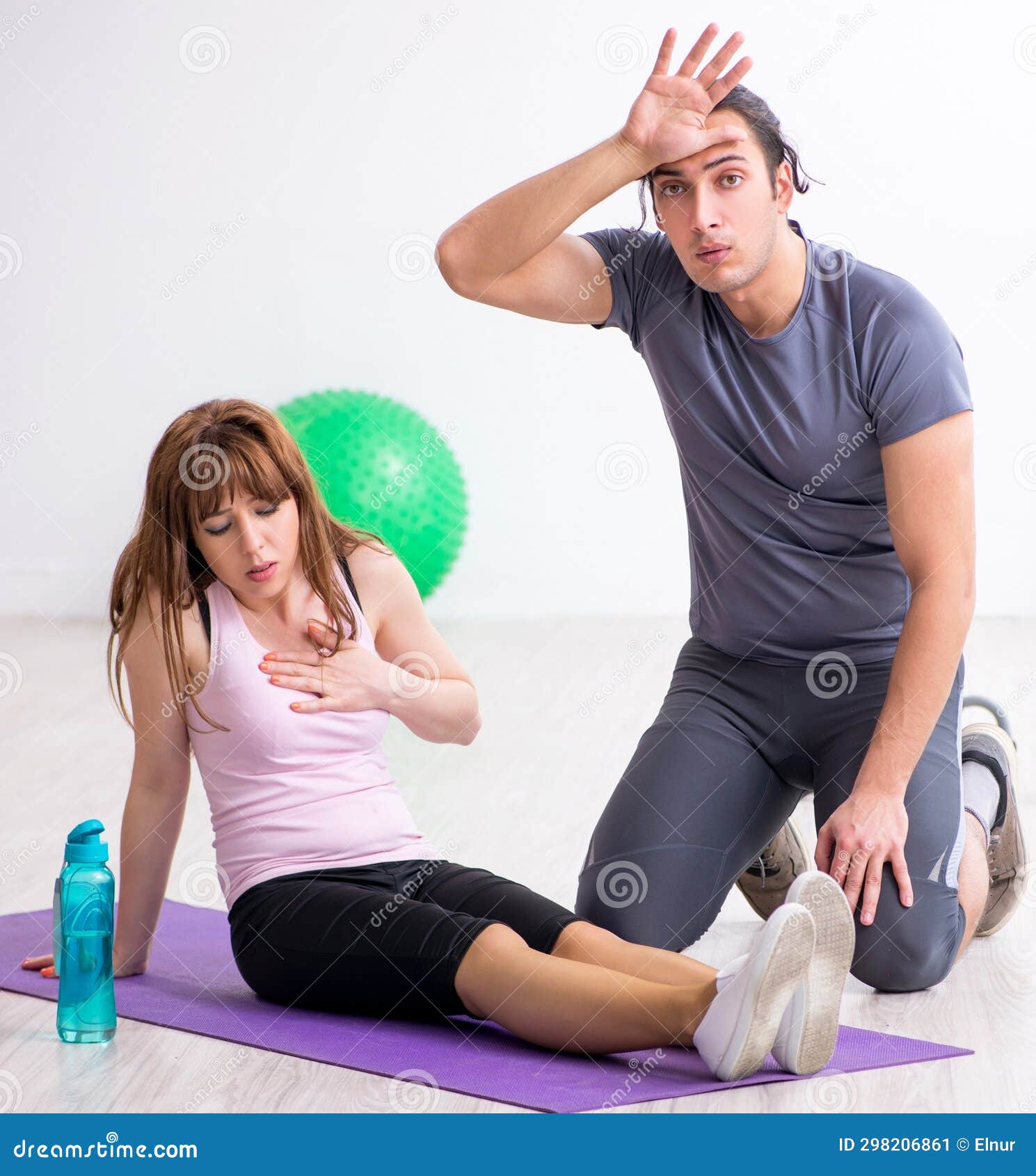 Young Woman Feeling Bad during Training in First Aid Concept Stock ...
