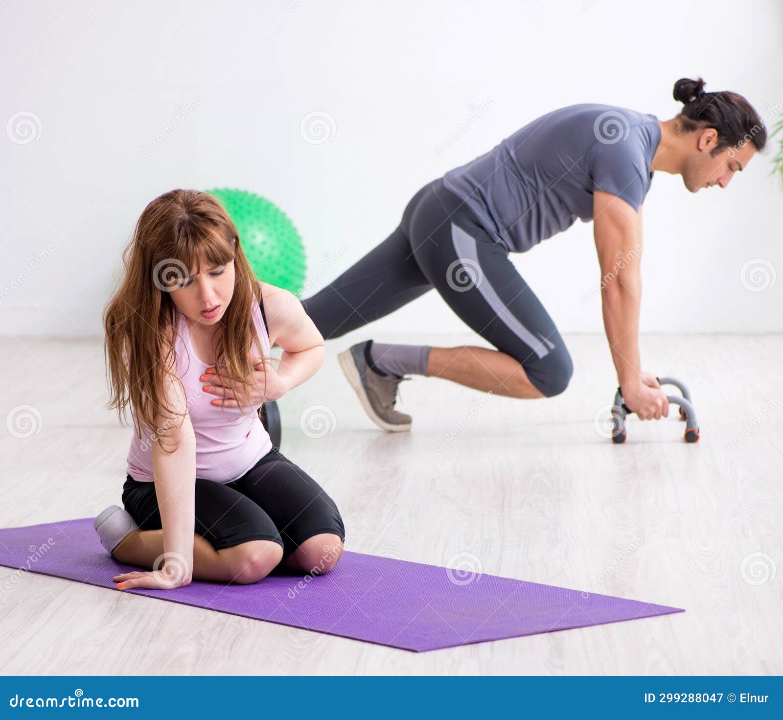 Young Woman Feeling Bad during Training in First Aid Concept Stock ...