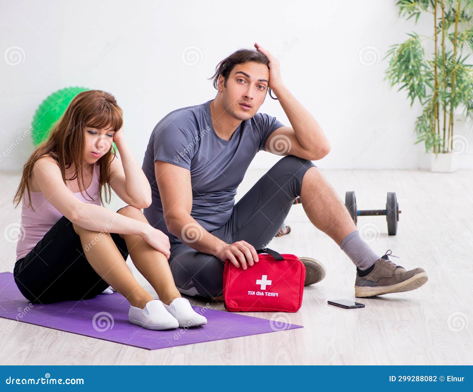 Young Woman Feeling Bad during Training in First Aid Concept Stock ...