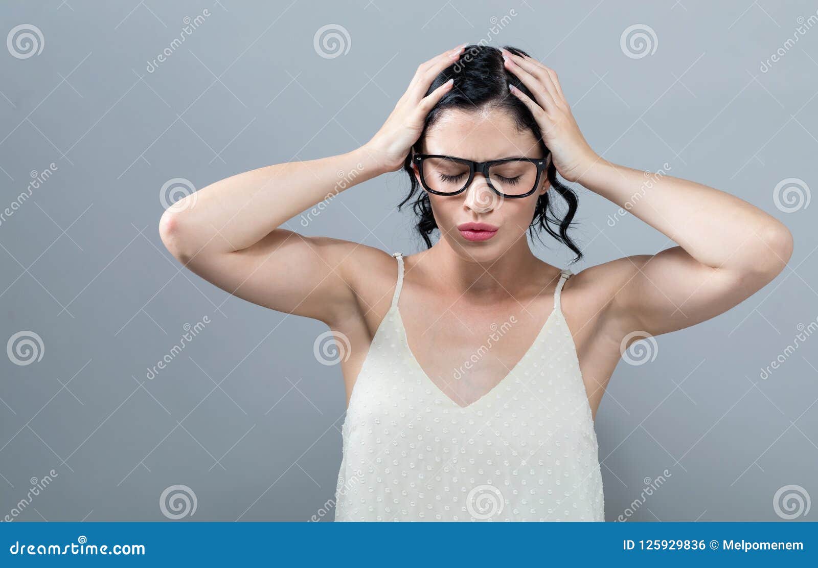 Young Woman Feeling Stressed Stock Photo - Image of frustrated ...
