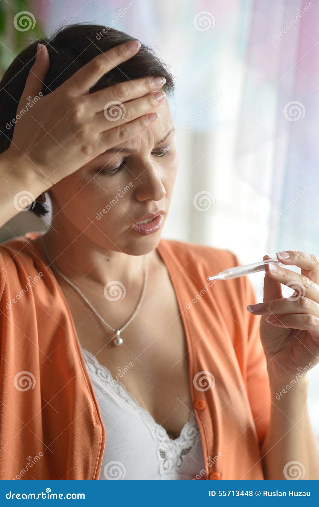 Young woman feels sickness stock photo. Image of human - 55713448