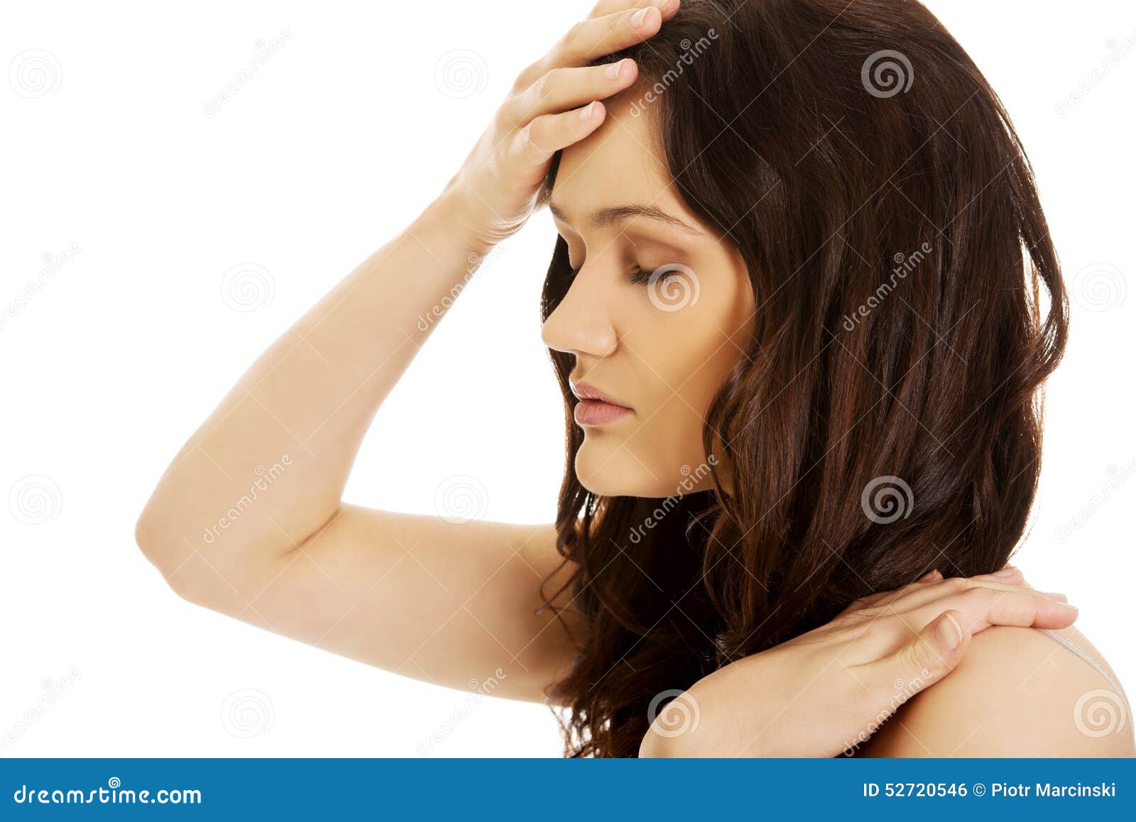 Young woman with a fever. stock photo. Image of illness - 52720546