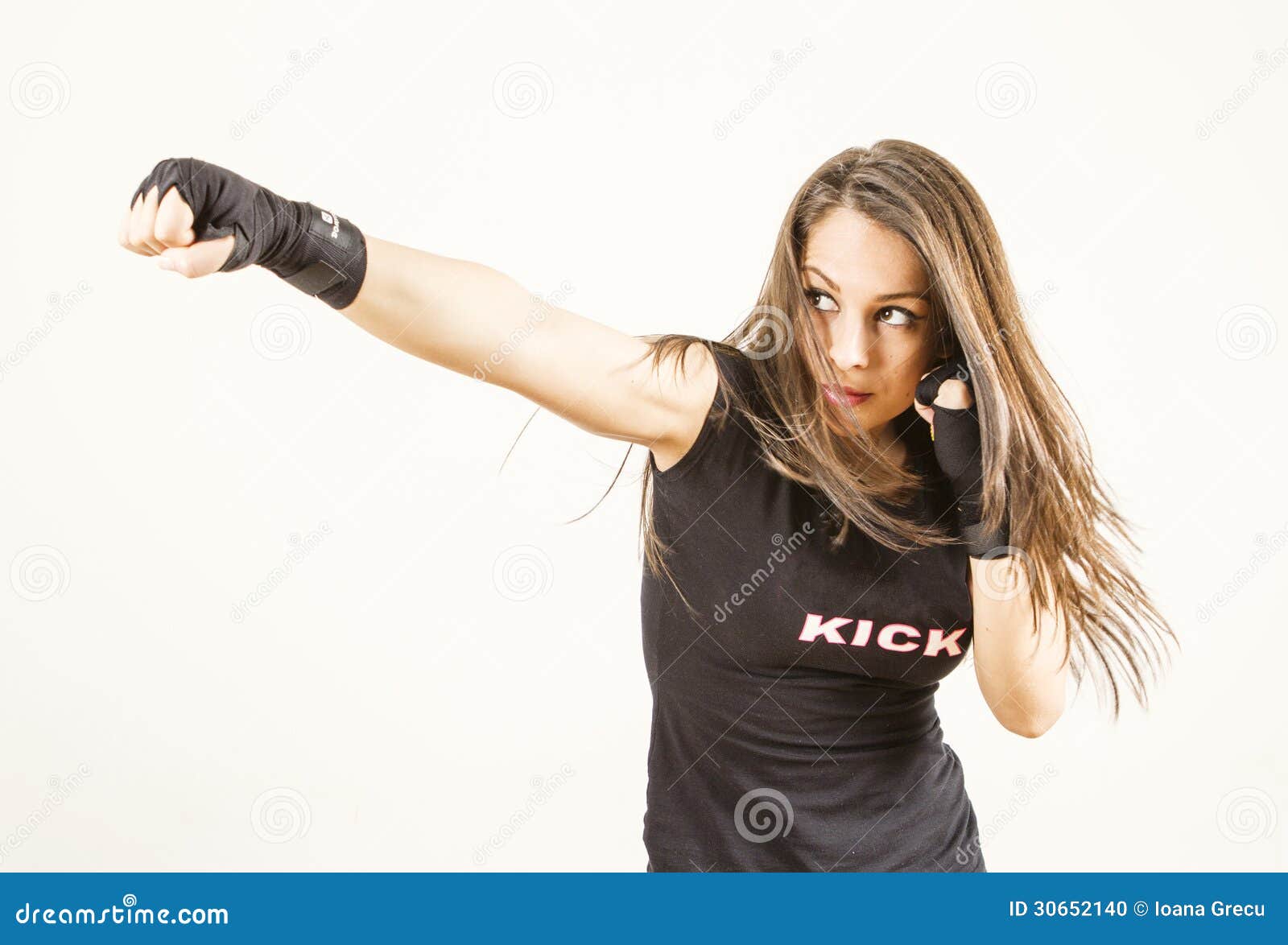 MMA Fighter With Strong Body Practices Martial Arts. Guy Poses In White ...