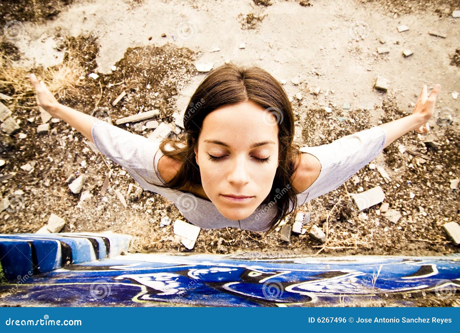 Young woman finding peace stock photo. Image of lifestyles - 6267496