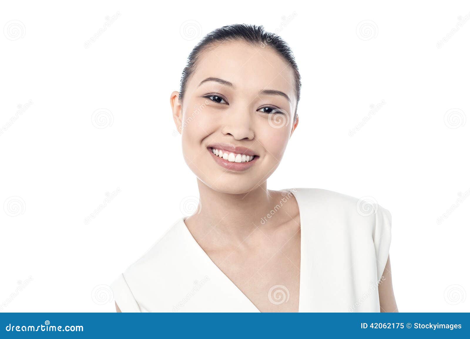 Young Woman Flashing a Smile Stock Image - Image of confident, attire ...