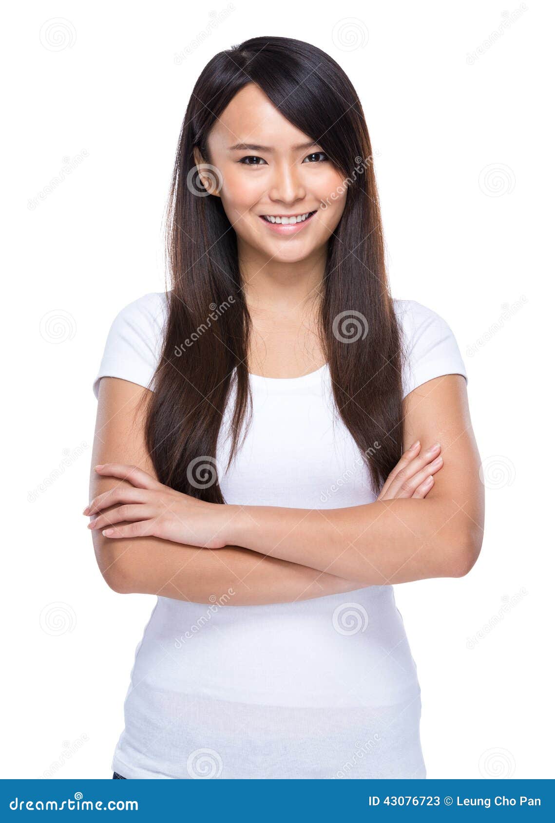Young woman fold arm stock image. Image of lady, cutout - 43076723