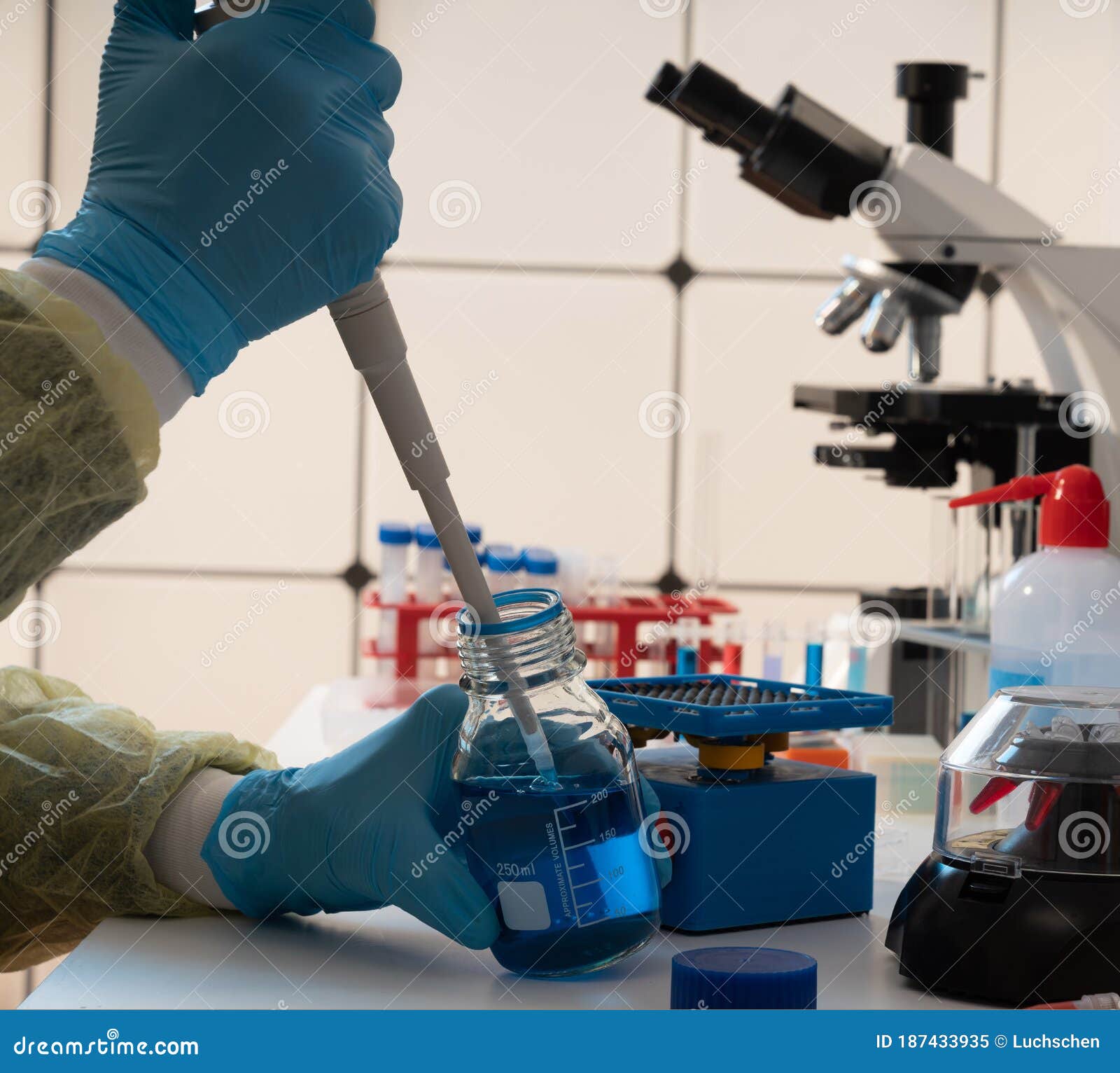 Young Woman in Food Quality Control Lab Stock Image - Image of ...