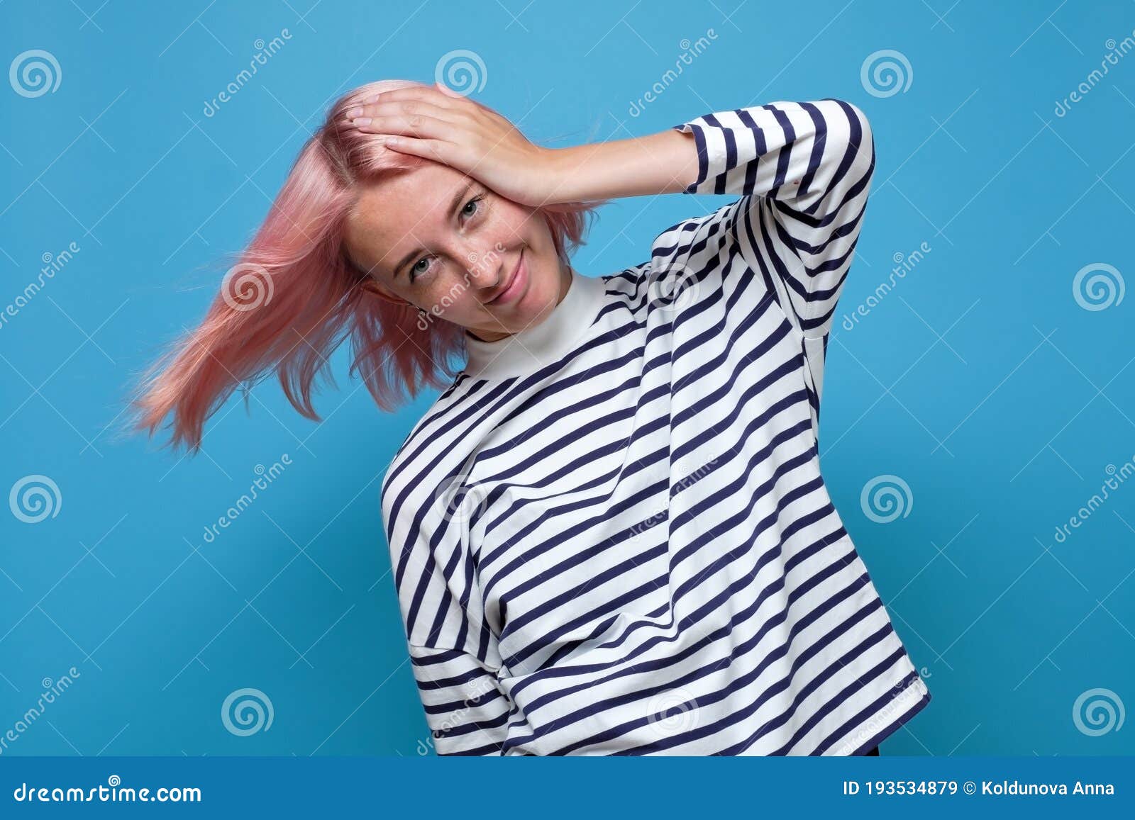 Young Woman Forgetting Something, Slapping Forehead with Palm. Stock ...