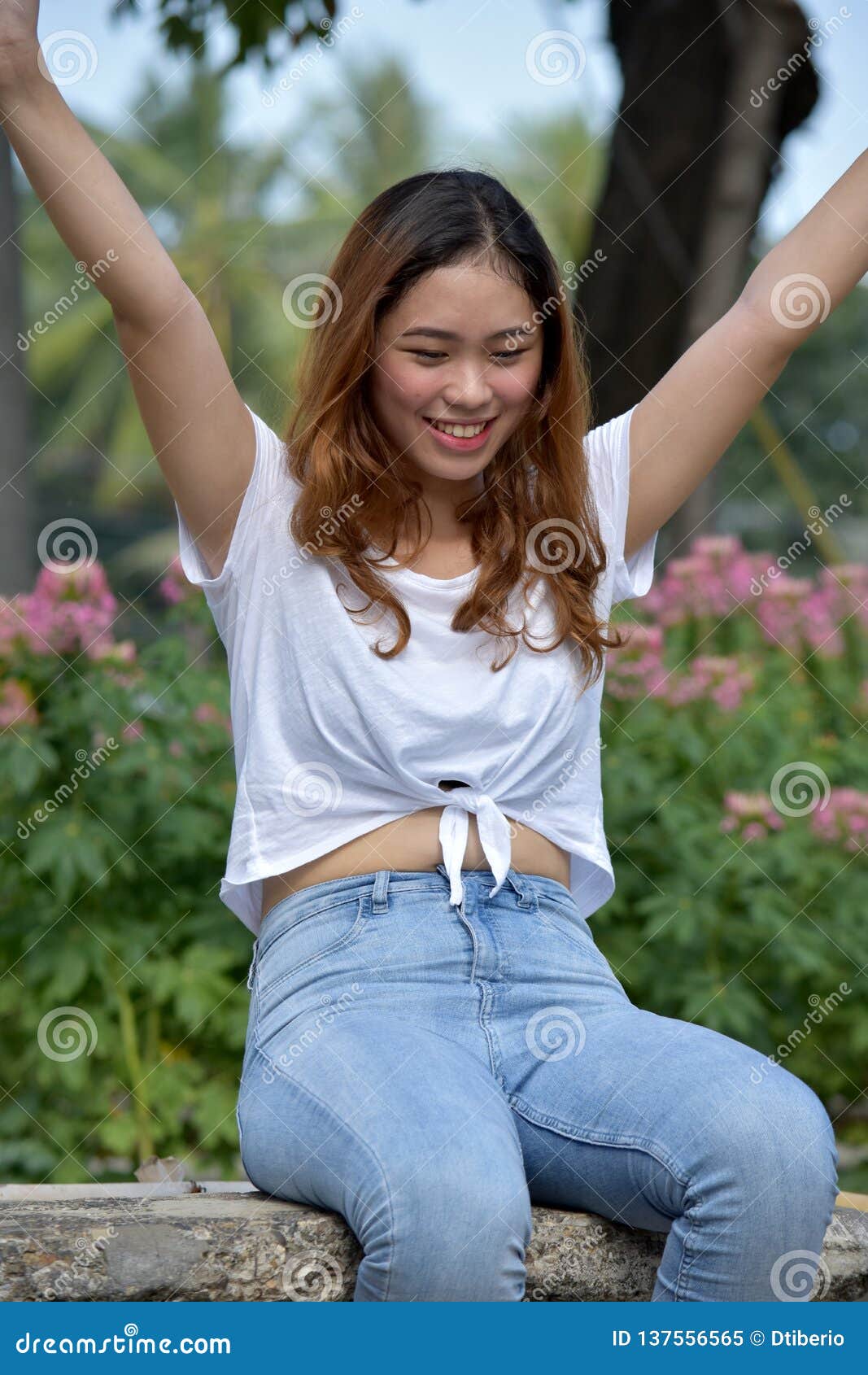 Young Woman and Freedom stock image. Image of freedom - 137556565