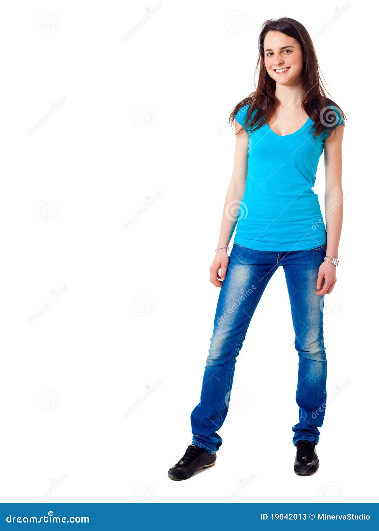 Young Woman Full Length Portrait Stock Image - Image of confident ...