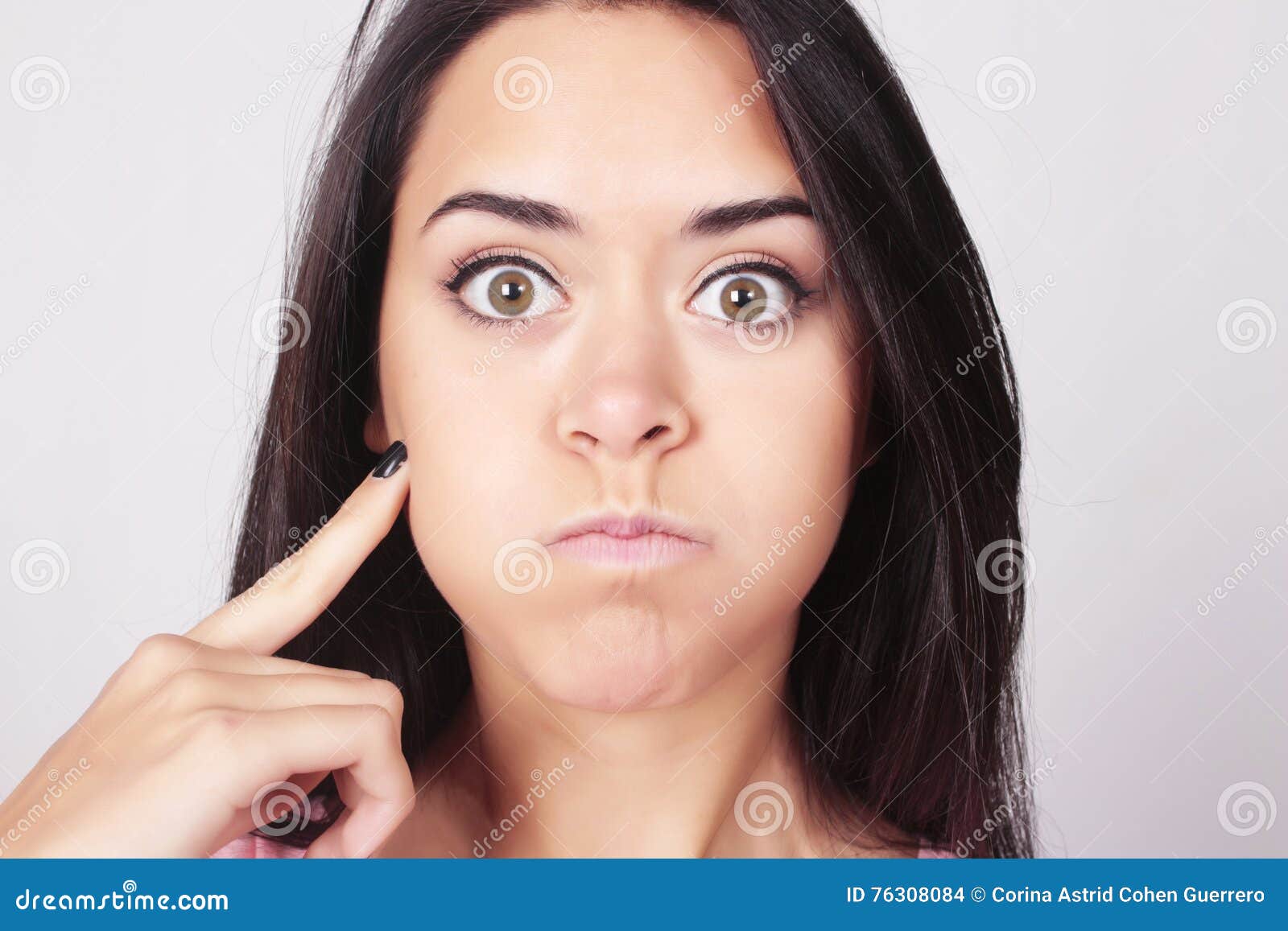 Young Woman with Funny Expression Stock Photo - Image of happy, beauty ...