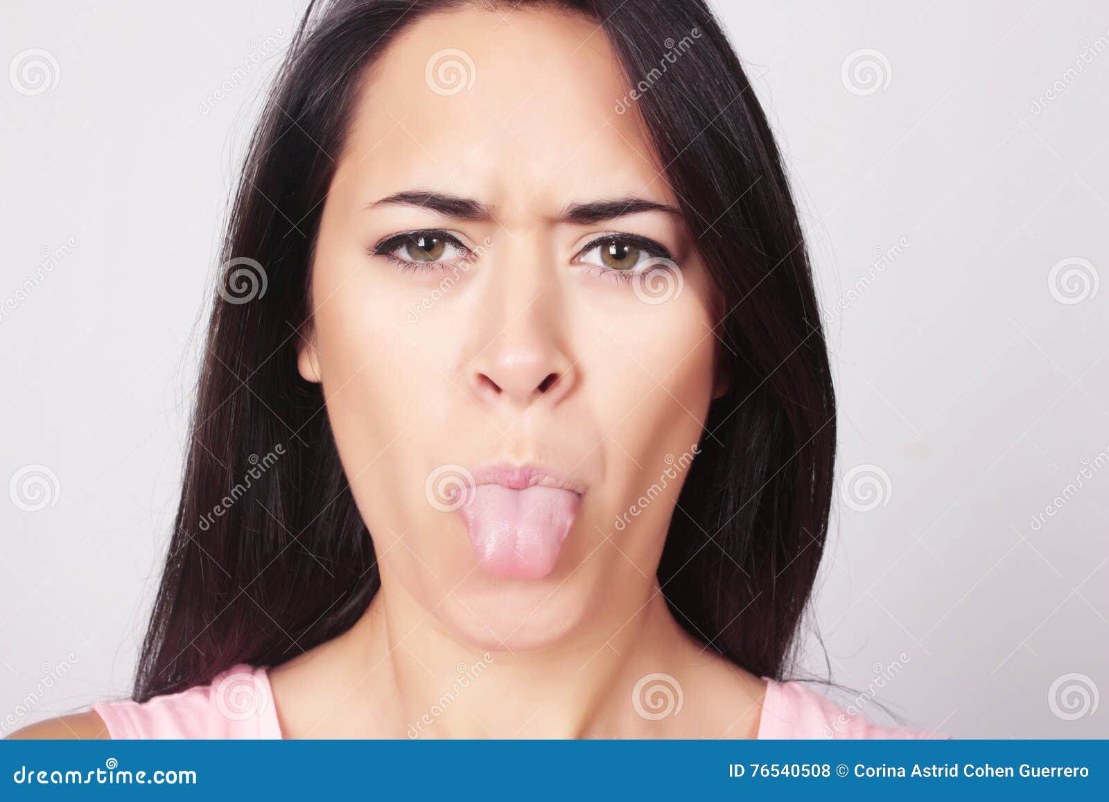 Young Woman with Funny Expression Stock Photo - Image of humor, emotion ...
