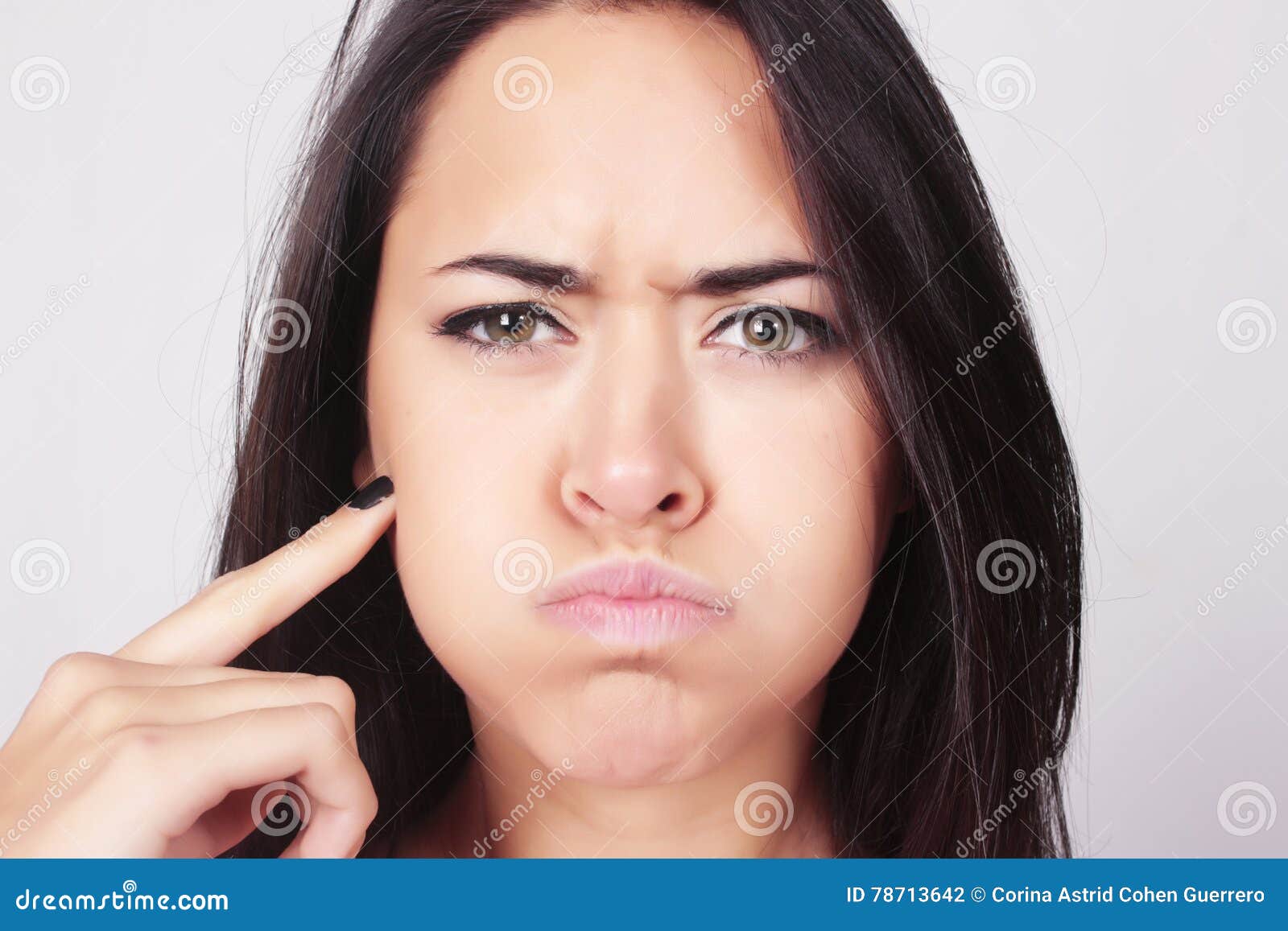 Young Woman with Funny Expression Stock Photo - Image of close, cute ...