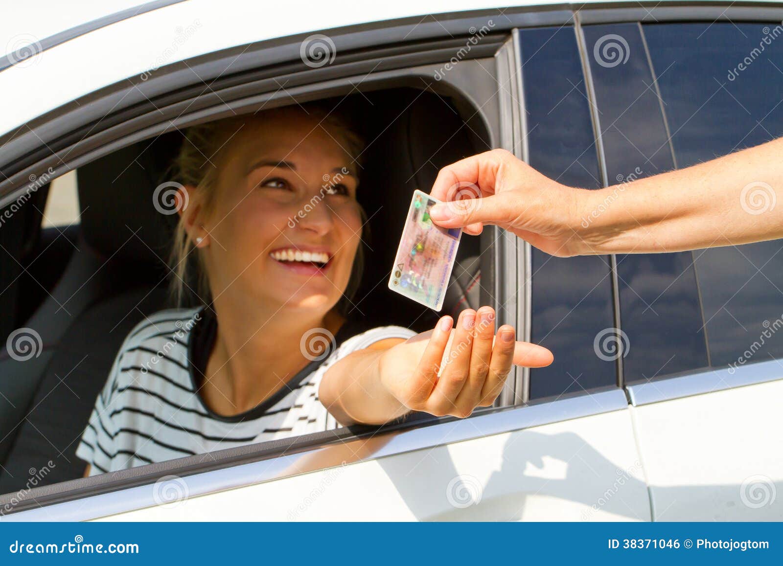 Young Woman Getting Her Driver License Stock Photo - Image of cheerful ...