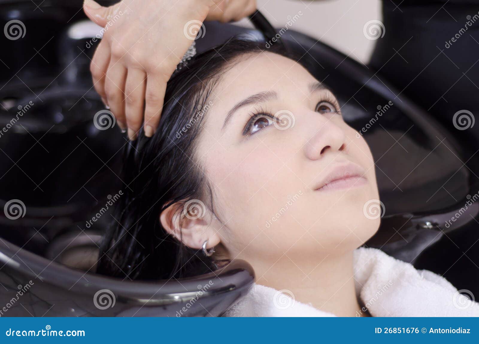 Young Woman Getting Her Hair Washed Stock Photo - Image of hair, beauty ...