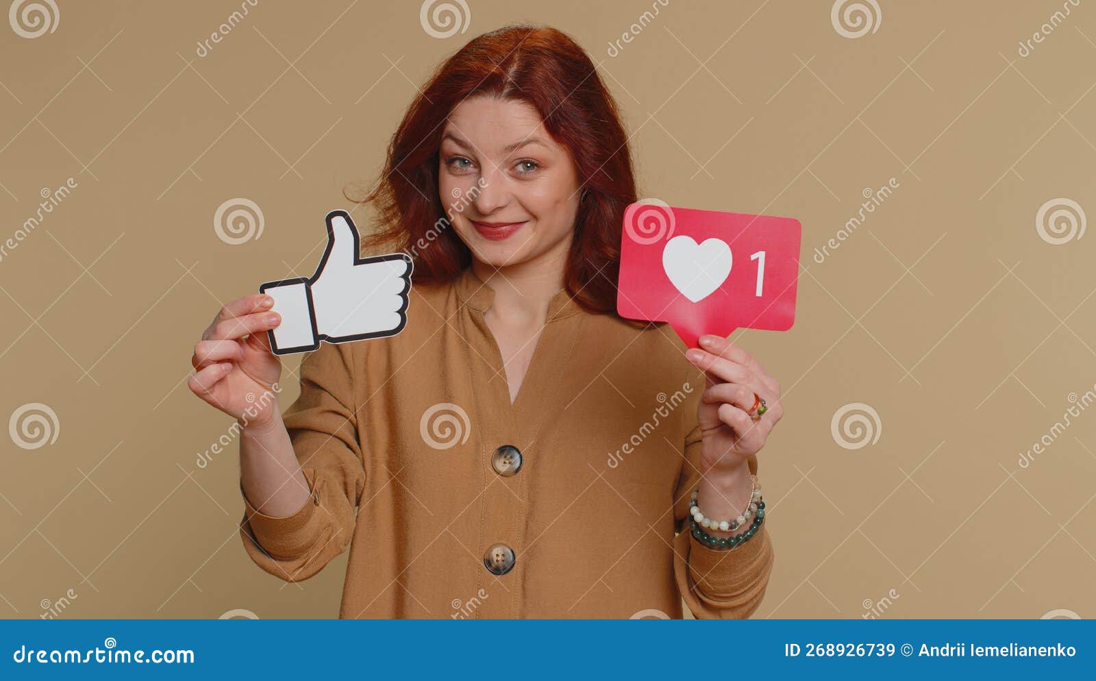 Young Woman Girl Raises Thumbs Up Agrees Or Gives Positive Reply