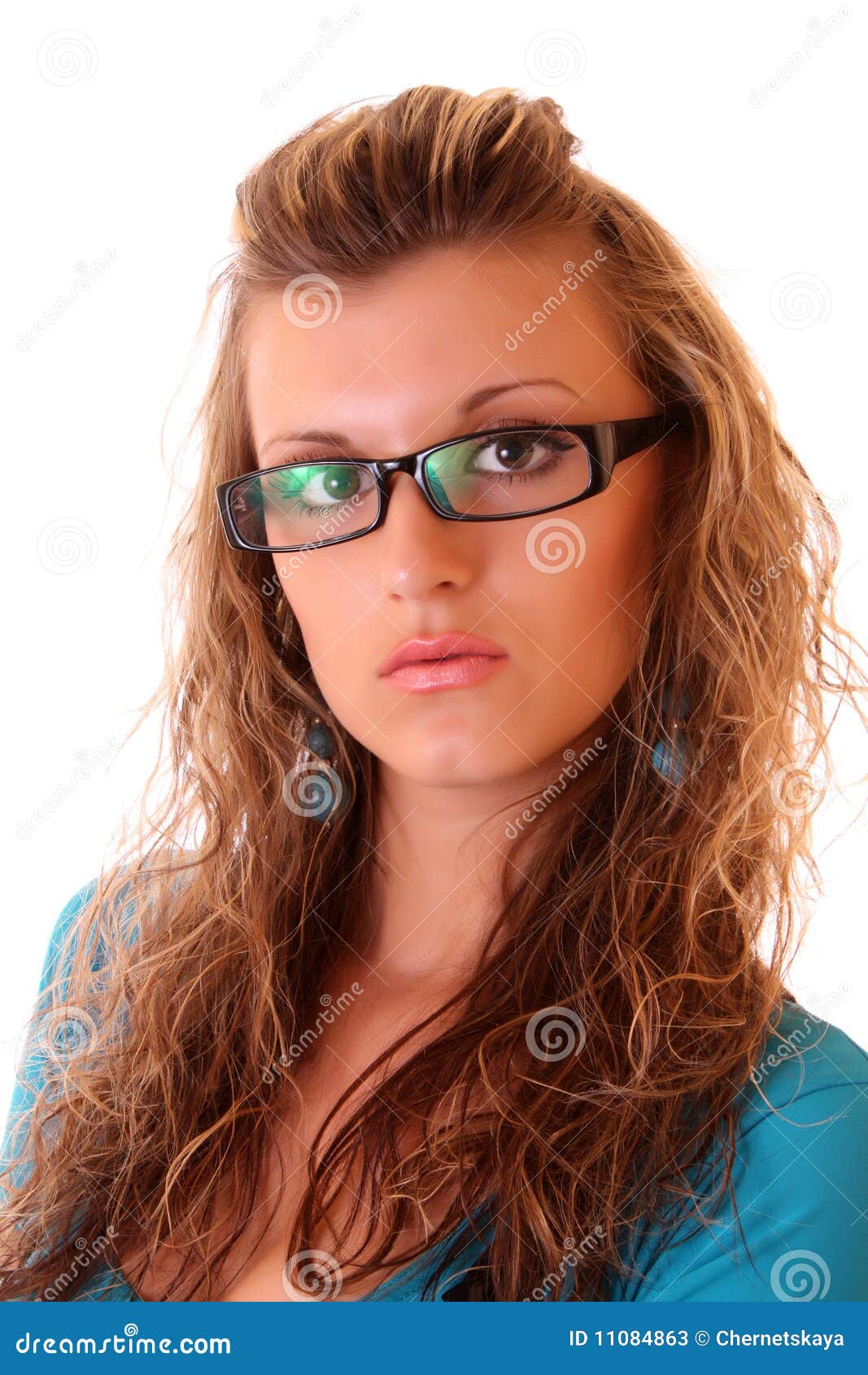 Young Woman In Glasses Stock Image Image Of Caucasian 11084863