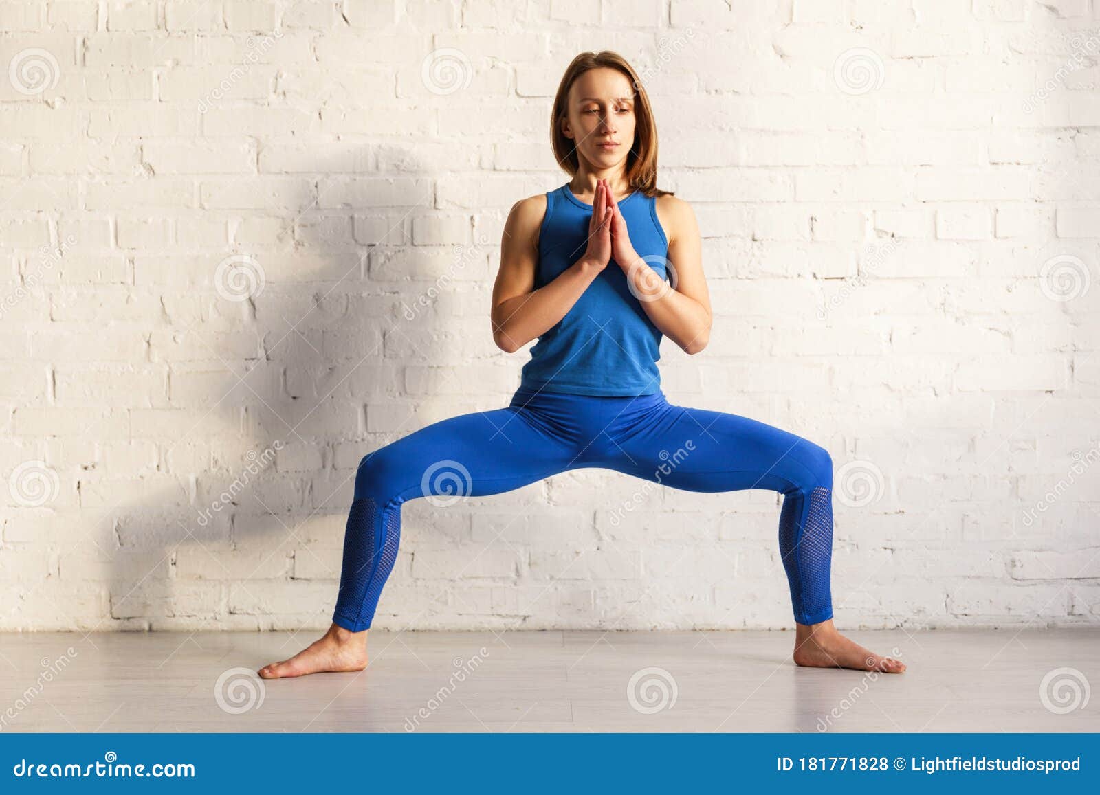 Young Woman in Goddess Pose with Stock Photo - Image of daylight ...