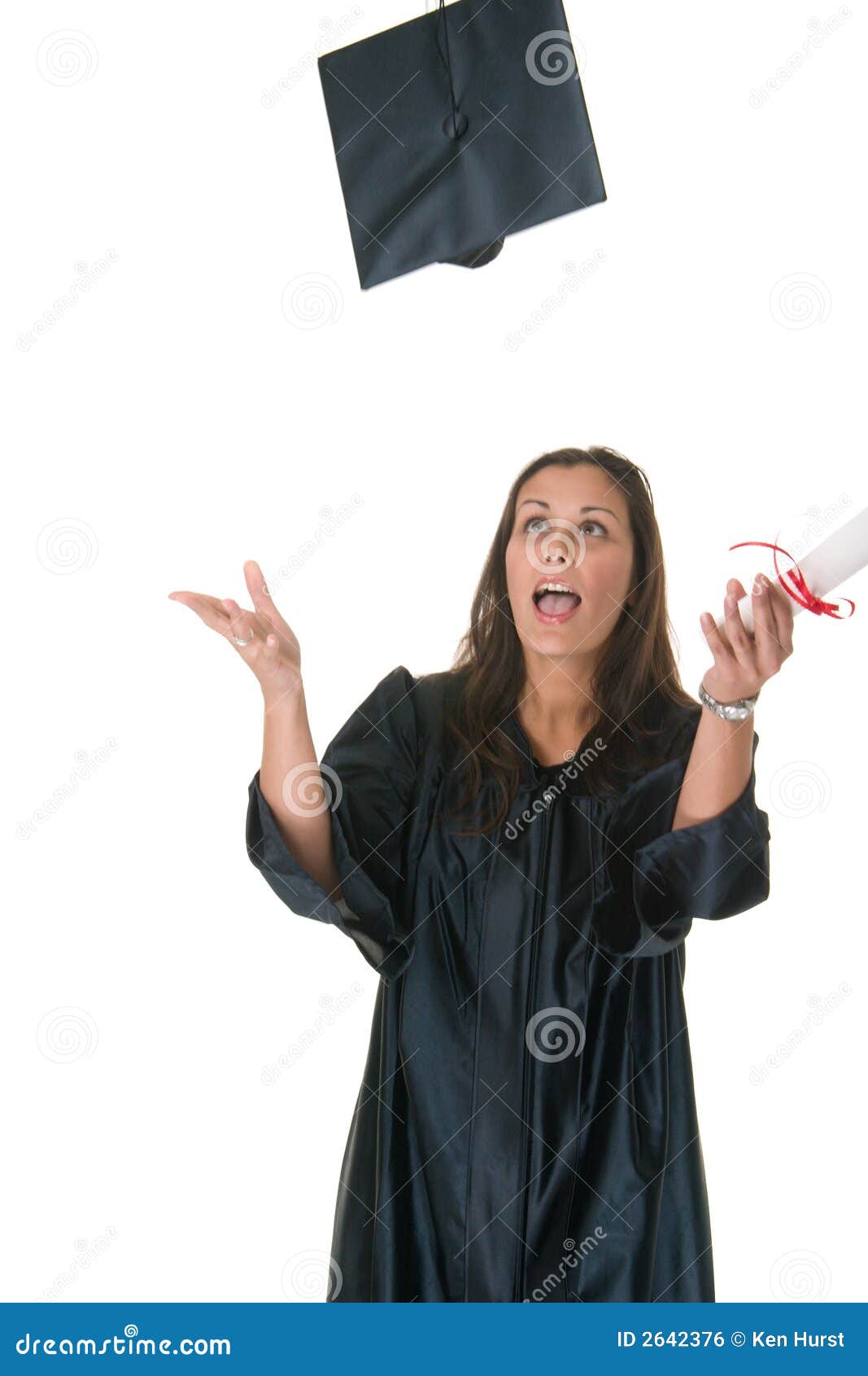 Young Woman Graduate Receives Stock Photo - Image of happy, high: 2642376