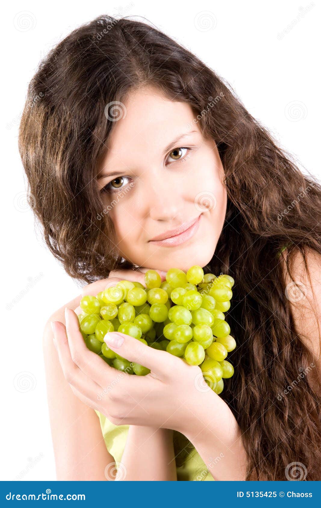 Young woman with grapes stock image. Image of caucasian - 5135425