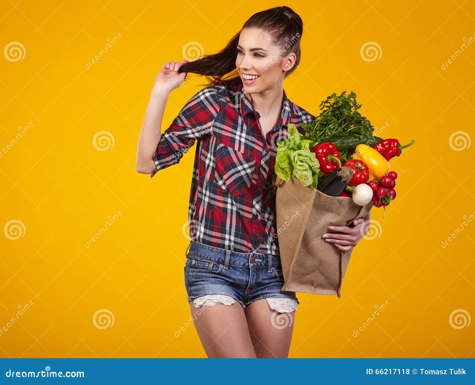 Young Woman with a Grocery Shopping Bag. Stock Photo - Image of food ... Young Woman with a Grocery Shopping Bag. Stock Photo - Image of food ...