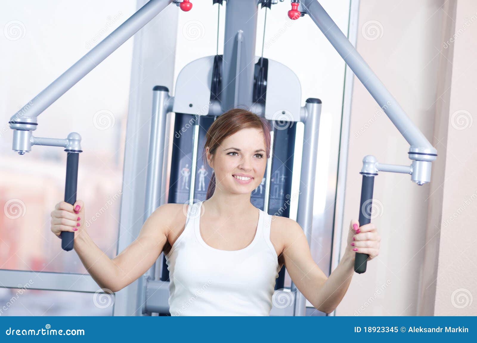 Young woman at the gym stock image. Image of gain, lifestyle - 18923345