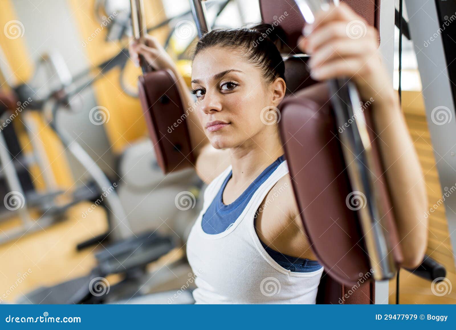Young woman in the gym stock image. Image of beauty, athlete - 29477979