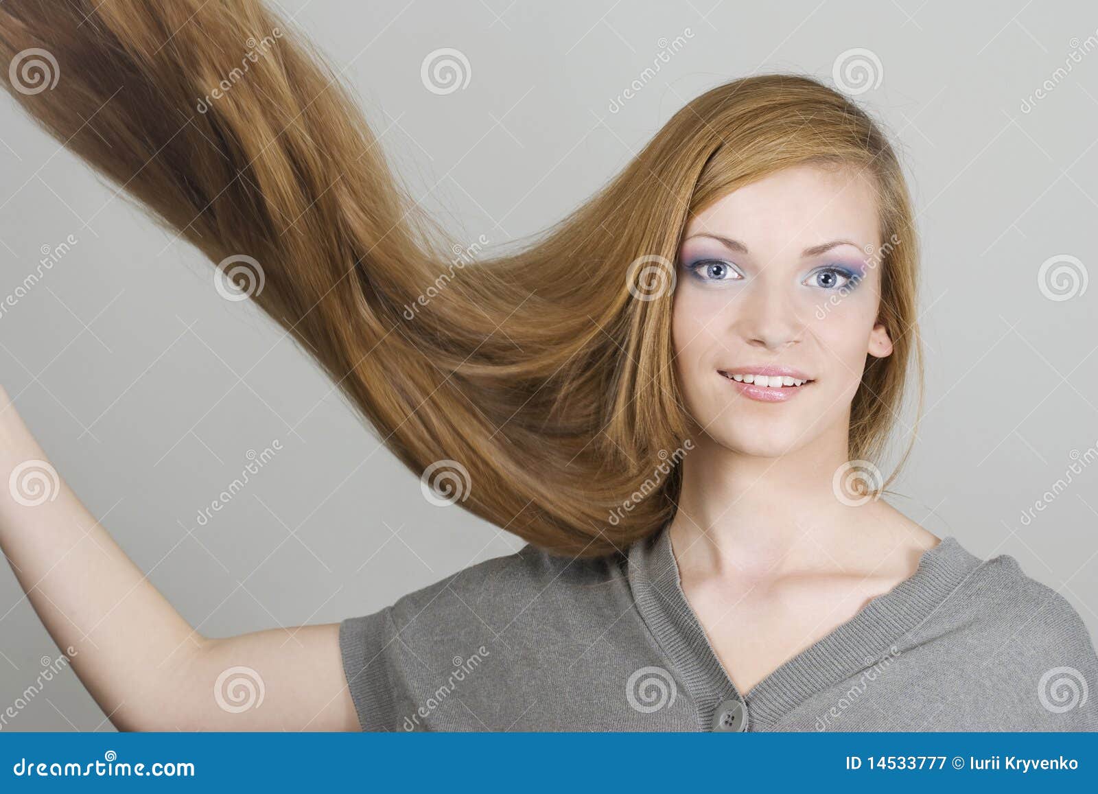 Young Woman with Hair Flying Stock Image - Image of beautiful ...