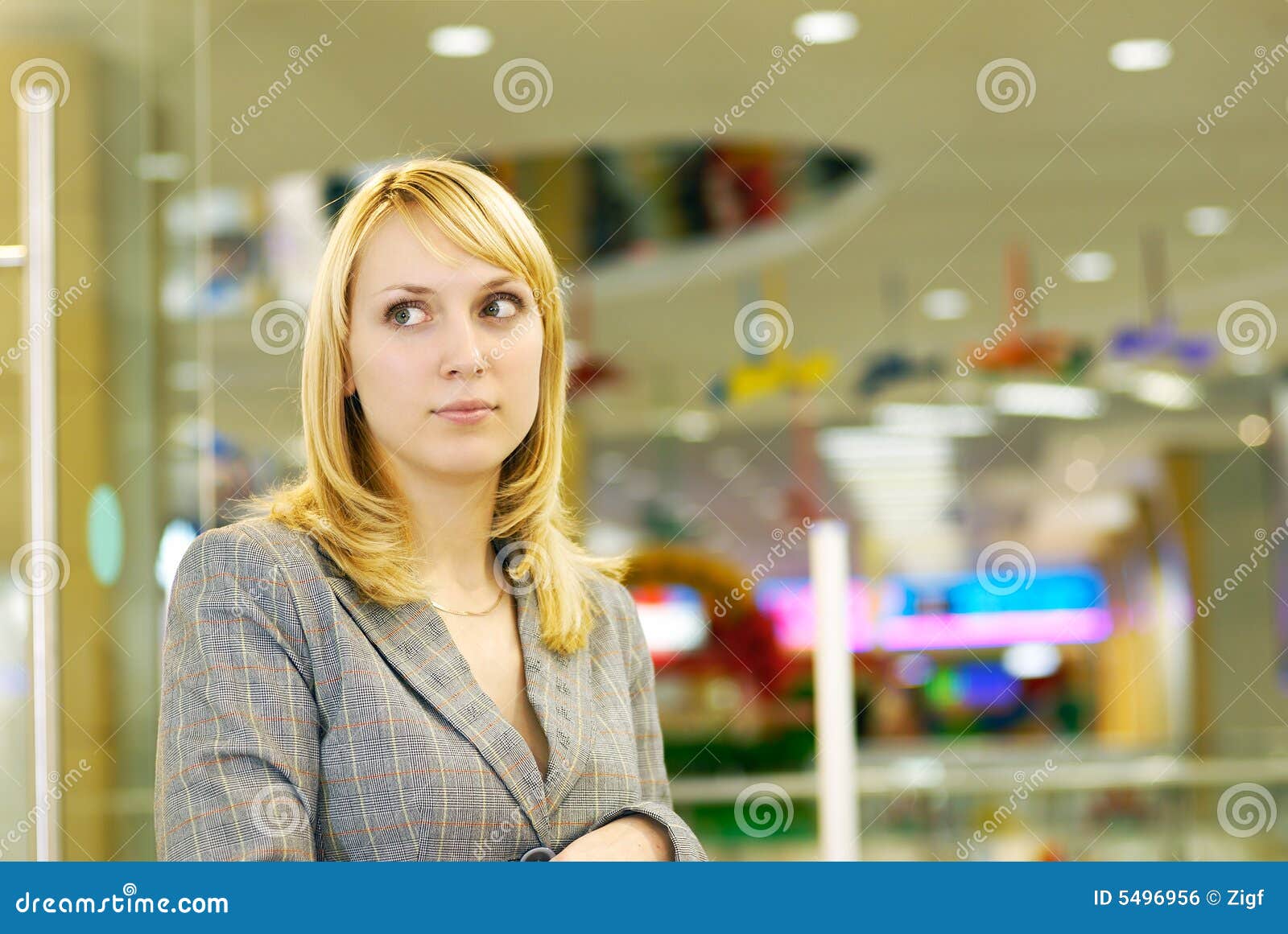 Young woman in a hall stock photo. Image of charming, look - 5496956