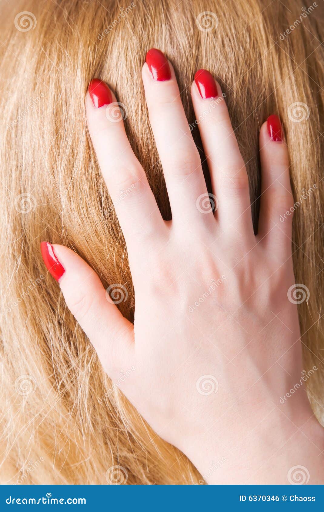 Young woman hand and hair stock photo. Image of head, style - 6370346
