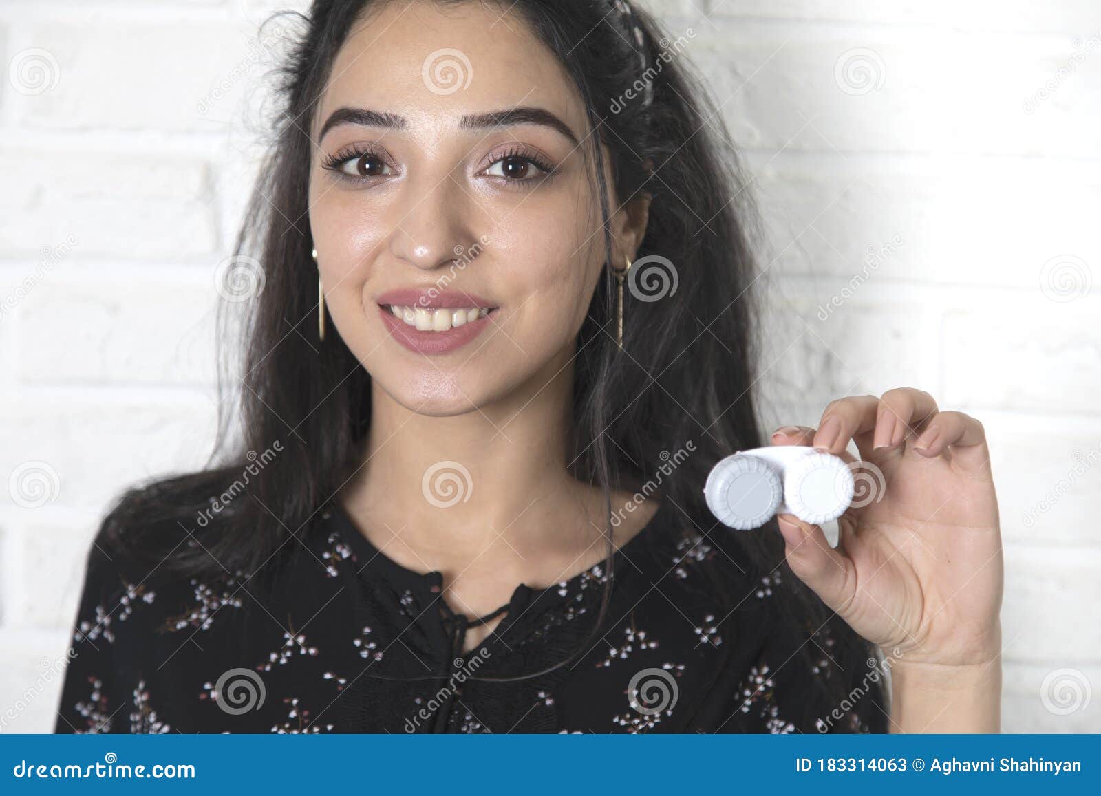 Young Woman Hand Holding Lenses Stock Image - Image of soft, people ...