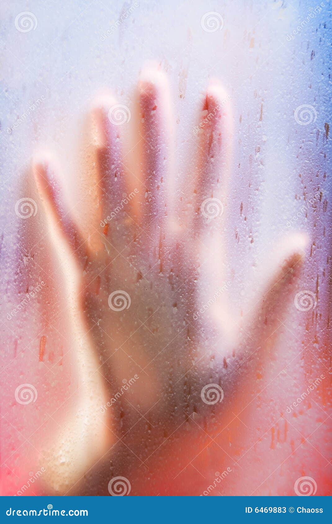Young Woman Hand on Translucent Glass Stock Image - Image of ...