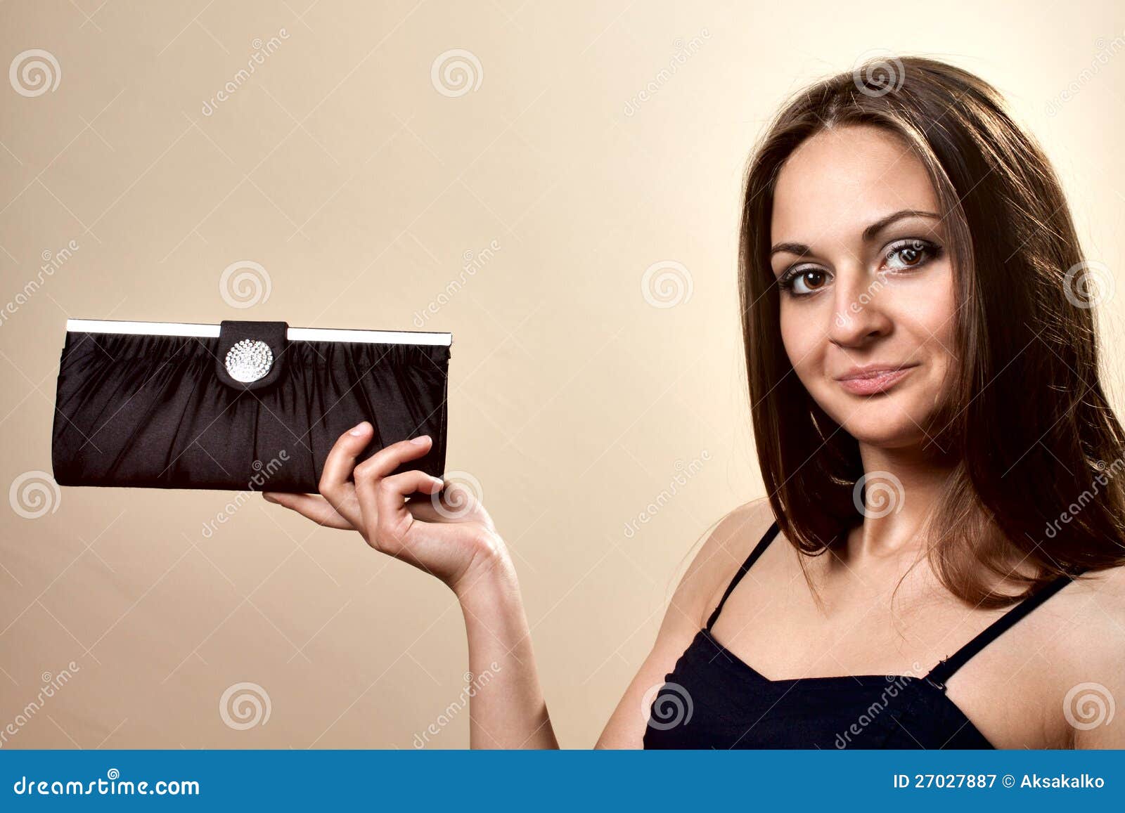 Young woman with handbag stock image. Image of attractive - 27027887