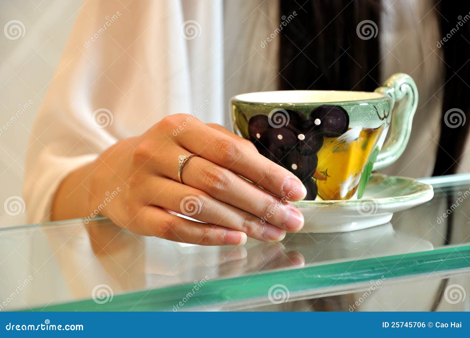Young Woman Hands with Tea Cup Stock Photo - Image of enjoy, woman ...