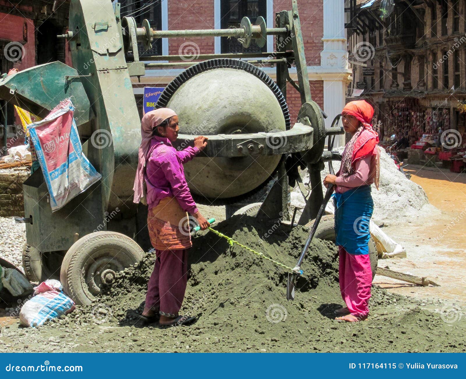 Young Woman Hard Work at the Construction in Nepal Editorial Image ...